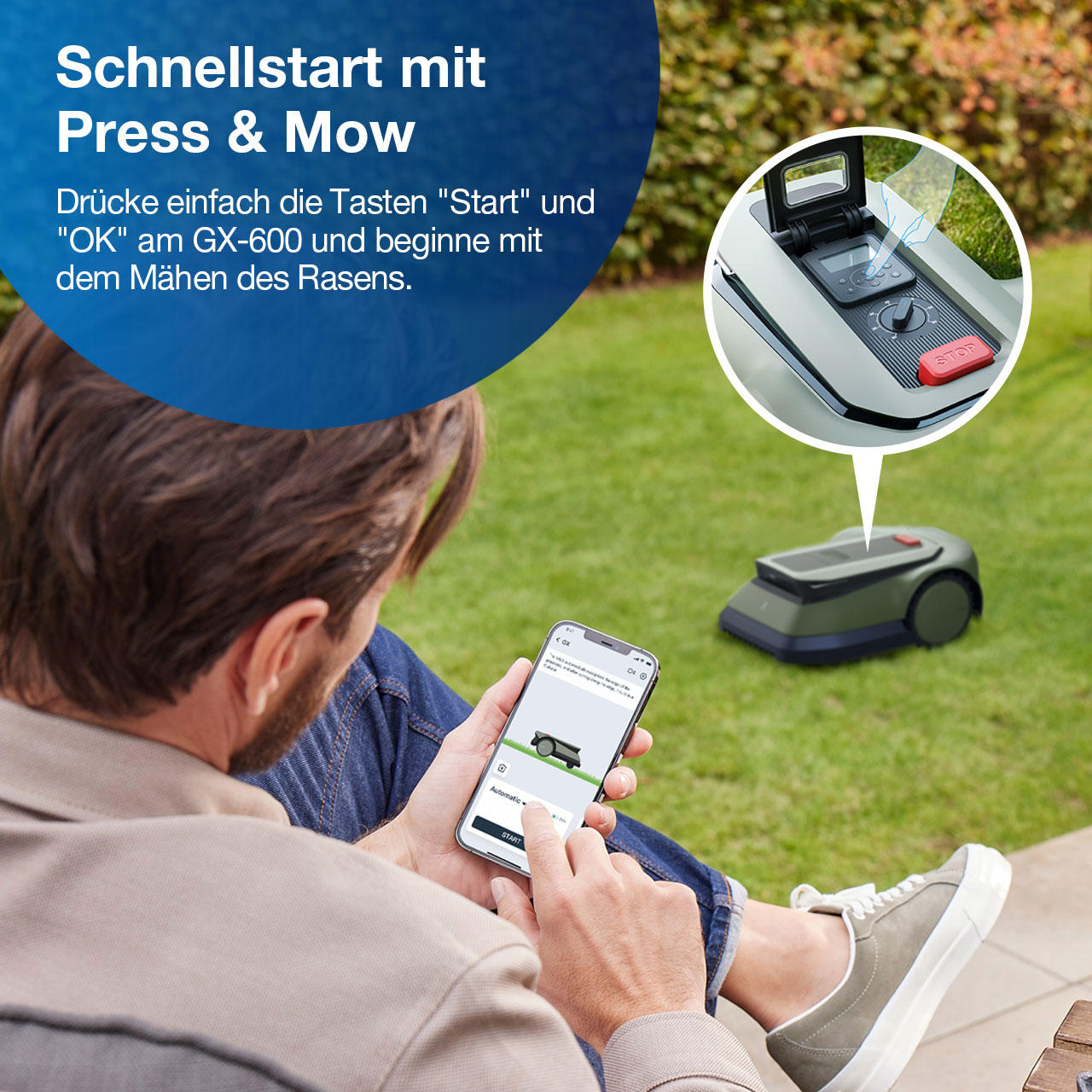 ECOVACS GOAT GX-600 | Mähroboter Ohne Begrenzungskabel (600㎡) - ECOVACS DE