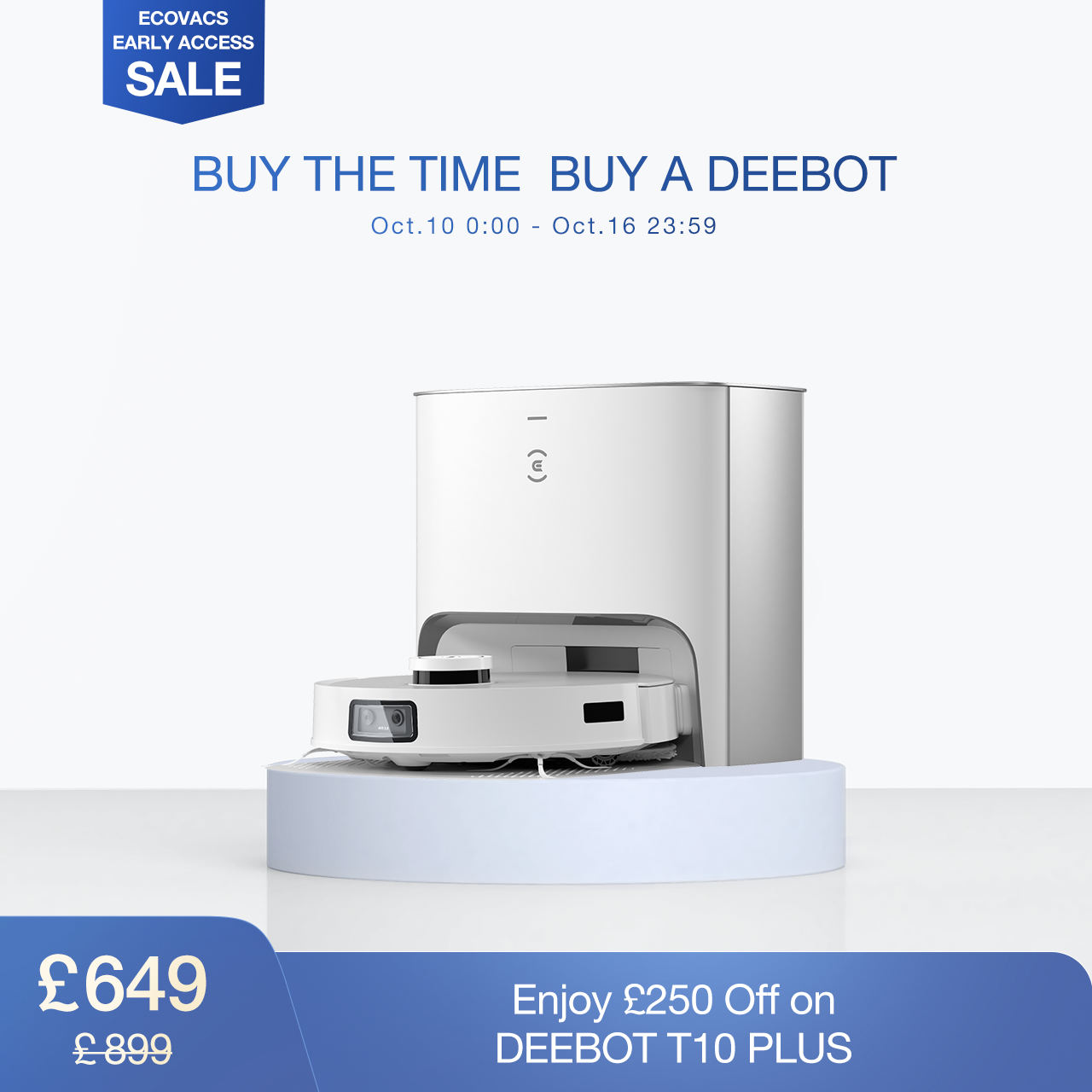 DEEBOT T10 PLUS | Self Emptying Robot Vacuum Mopping-ECOVACS UK