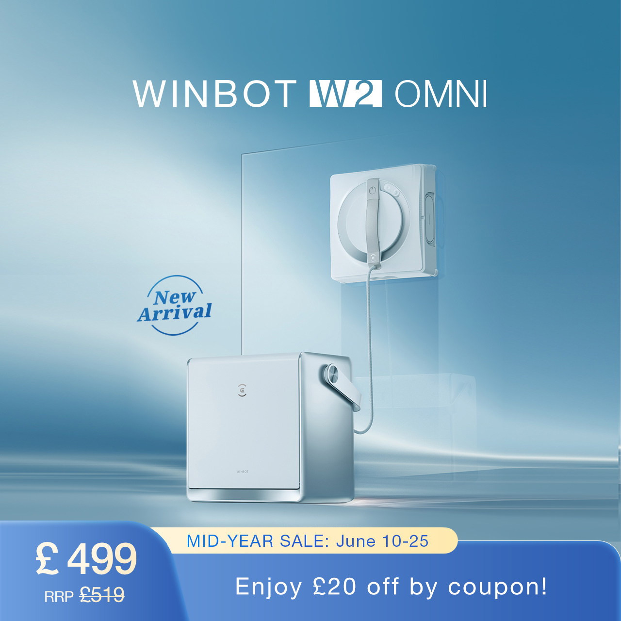 WINBOT W2 OMNI Robotic Window Cleaner - ECOVACS UK
