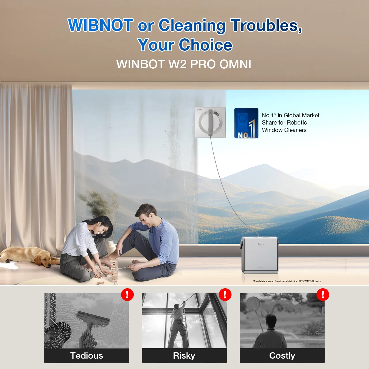 WINBOT W2 PRO OMNI Window Cleaning Robot - Portable station, smart ...